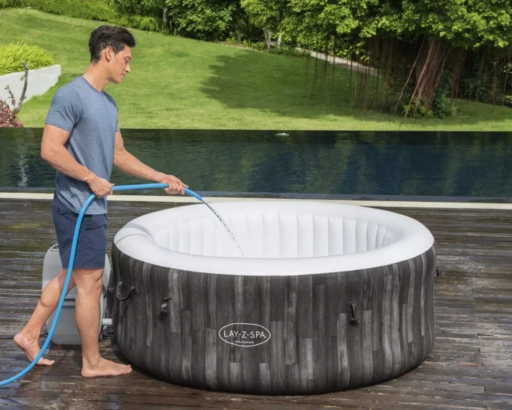 Bestway 7ft X 2.3ft Inflatable Jacuzzi Lay Z Spa Bahamas Air Jet 60005 ...